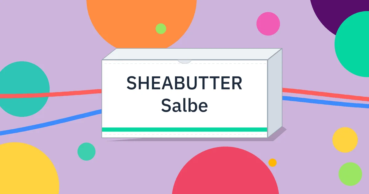 Symbolbild: Packung mit der Aufschrift SHEABUTTER Salbe (PZN 16865363) – Verfügbarkeit und Bezug in Apotheken in Frankfurt am Main