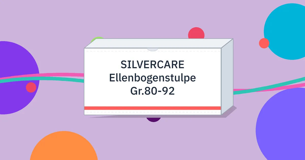 Symbolbild: Packung mit der Aufschrift SILVERCARE Ellenbogenstulpe Gr.80-92 (PZN 09271232) – Verfügbarkeit und Bezug in Apotheken in Frankfurt am Main