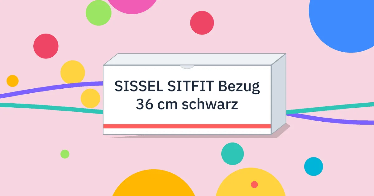 Symbolbild: Packung mit der Aufschrift SISSEL SITFIT Bezug 36 cm schwarz (PZN 09537109) – Verfügbarkeit und Bezug in Apotheken in Frankfurt am Main