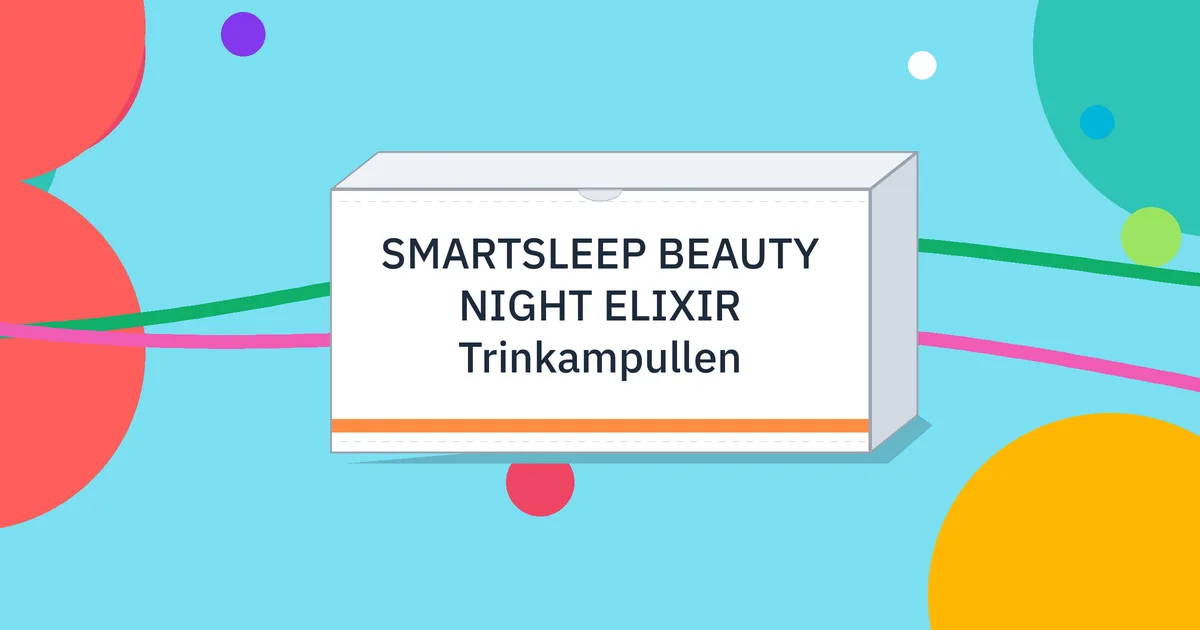 Symbolbild: Packung mit der Aufschrift SMARTSLEEP BEAUTY NIGHT ELIXIR Trinkampullen (PZN 17263413) – Verfügbarkeit und Bezug in Apotheken in Frankfurt am Main