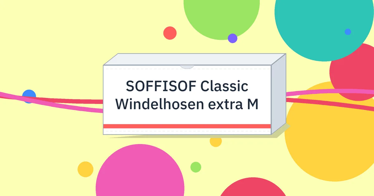 Symbolbild: Packung mit der Aufschrift SOFFISOF Classic Windelhosen extra M (PZN 12566592) – Verfügbarkeit und Bezug in Apotheken in Frankfurt am Main