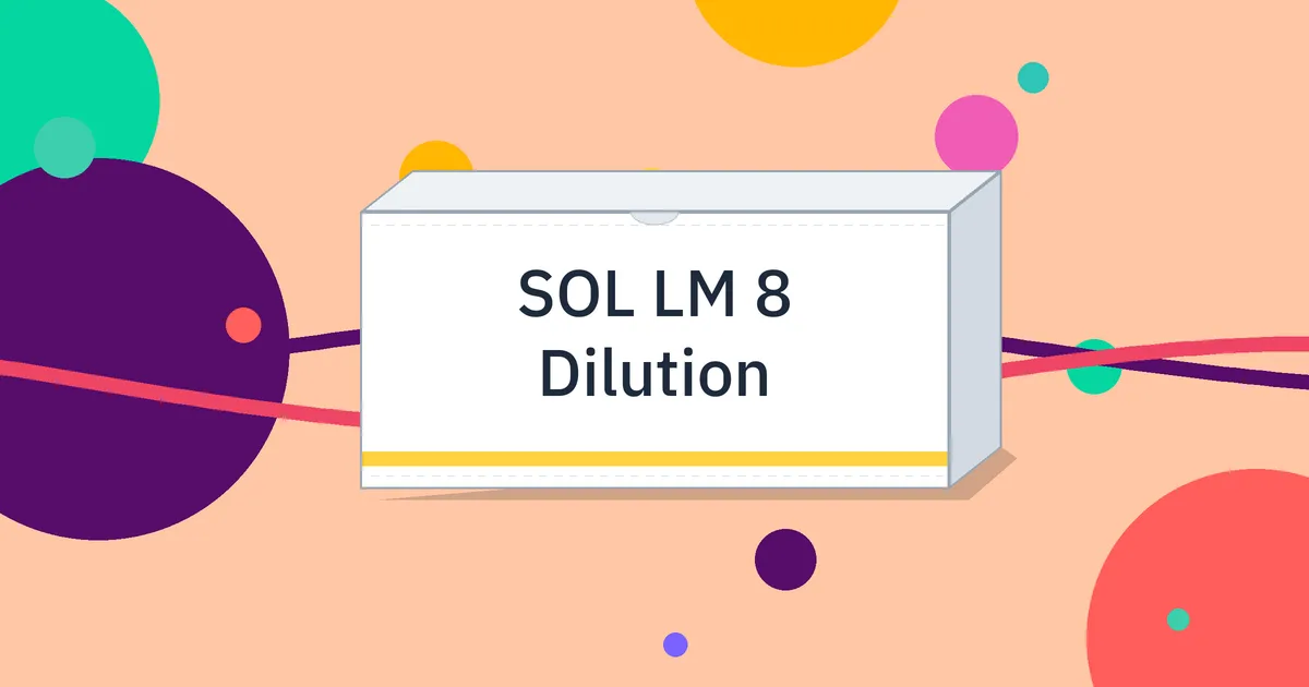 Symbolbild: Packung mit der Aufschrift SOL LM 8 Dilution (PZN 13191912) – Verfügbarkeit und Bezug in Apotheken in Frankfurt am Main