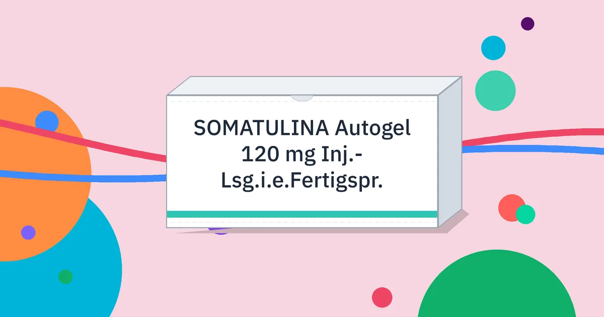 Symbolbild: Packung mit der Aufschrift SOMATULINA Autogel 120 mg Inj.-Lsg.i.e.Fertigspr. (PZN 10060948) – Verfügbarkeit und Bezug in Apotheken in Frankfurt am Main