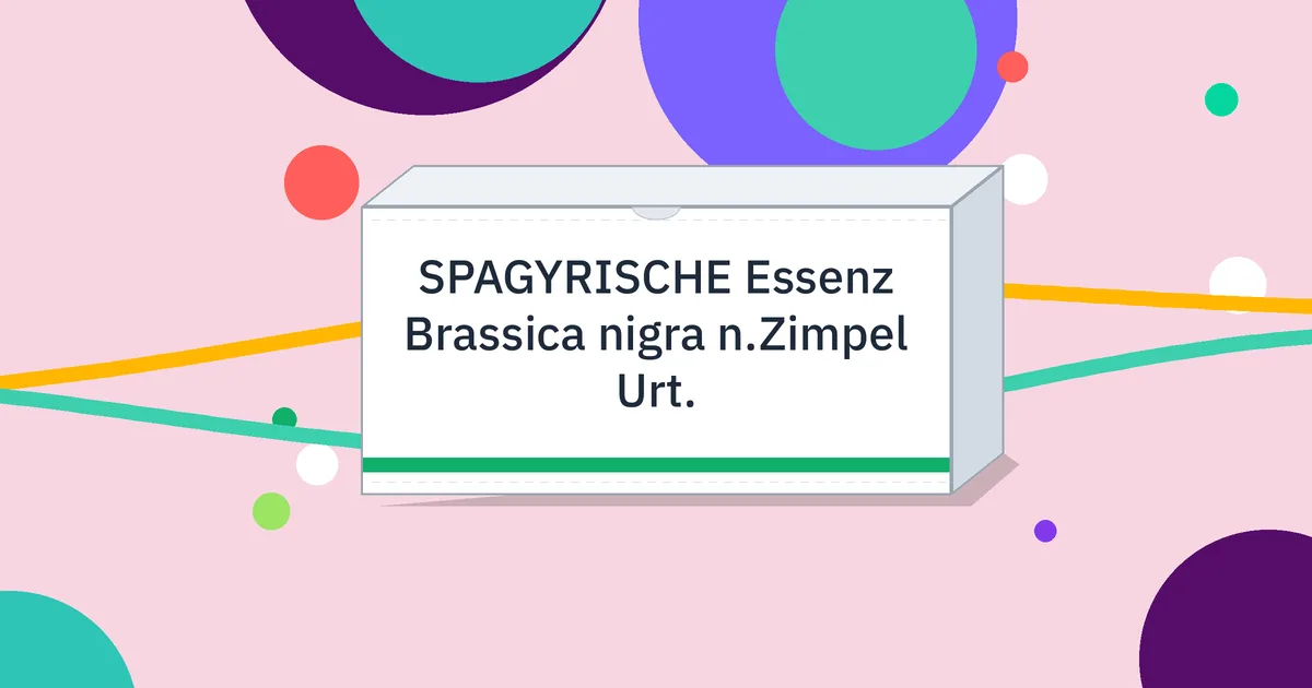 Symbolbild: Packung mit der Aufschrift SPAGYRISCHE Essenz Brassica nigra n.Zimpel Urt. (PZN 16700076) – Verfügbarkeit und Bezug in Apotheken in Frankfurt am Main