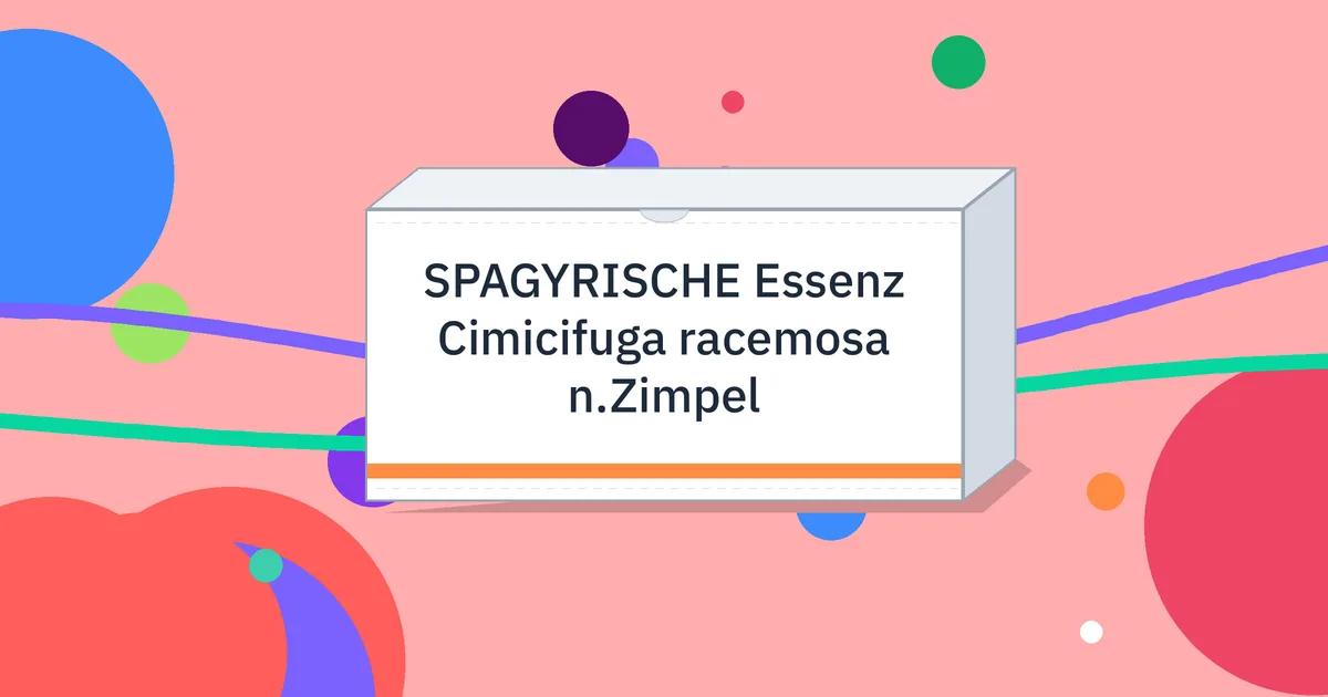 Symbolbild: Packung mit der Aufschrift SPAGYRISCHE Essenz Cimicifuga racemosa n.Zimpel (PZN 00916153) – Verfügbarkeit und Bezug in Apotheken in Frankfurt am Main