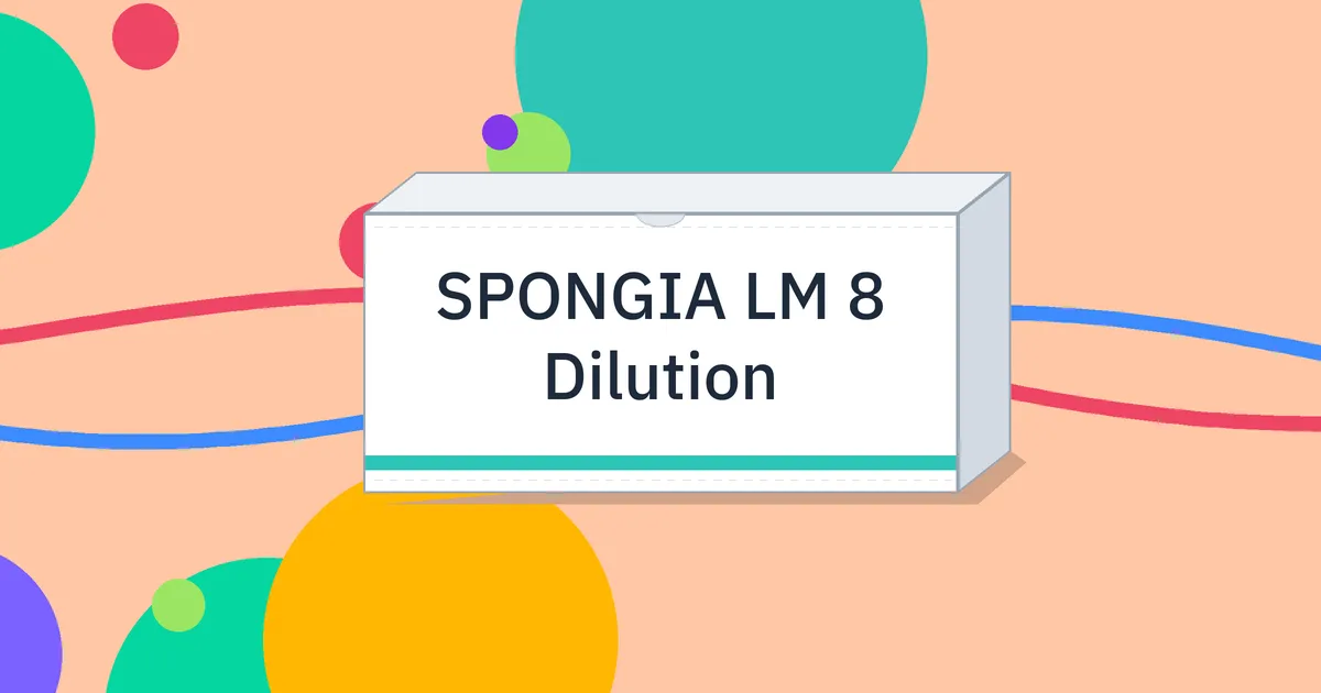 Symbolbild: Packung mit der Aufschrift SPONGIA LM 8 Dilution (PZN 13196476) – Verfügbarkeit und Bezug in Apotheken in Frankfurt am Main