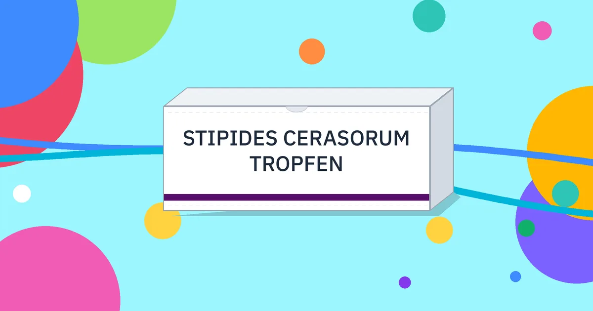 Symbolbild: Packung mit der Aufschrift STIPIDES CERASORUM TROPFEN (PZN 14127448) – Verfügbarkeit und Bezug in Apotheken in Frankfurt am Main