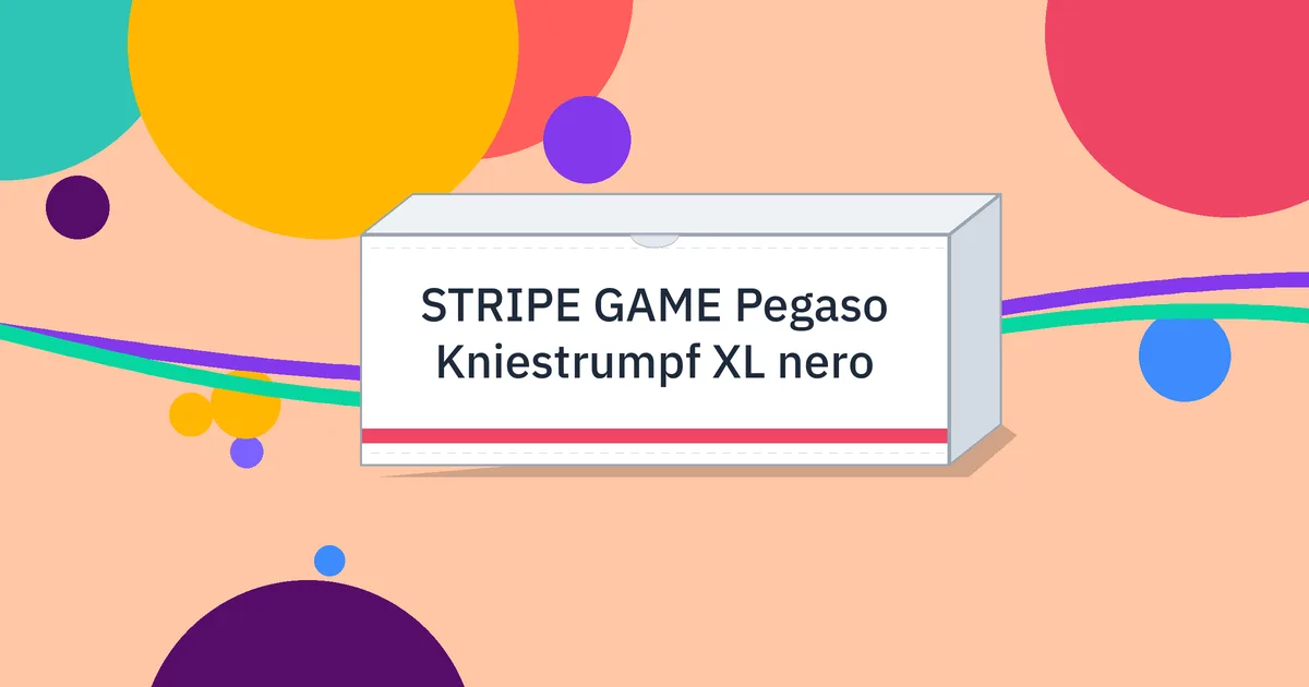 Symbolbild: Packung mit der Aufschrift STRIPE GAME Pegaso Kniestrumpf XL nero (PZN 20209587) – Verfügbarkeit und Bezug in Apotheken in Frankfurt am Main