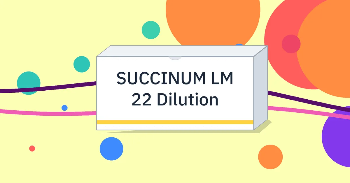 Symbolbild: Packung mit der Aufschrift SUCCINUM LM 22 Dilution (PZN 13208713) – Verfügbarkeit und Bezug in Apotheken in Frankfurt am Main