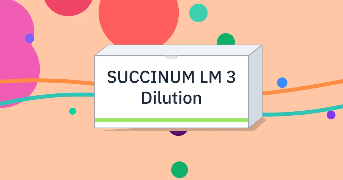 Symbolbild: Packung mit der Aufschrift SUCCINUM LM 3 Dilution (PZN 13208498) – Verfügbarkeit und Bezug in Apotheken in Frankfurt am Main