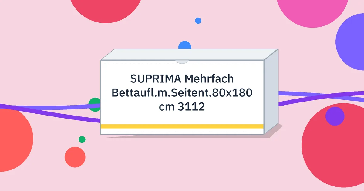 Symbolbild: Packung mit der Aufschrift SUPRIMA Mehrfach Bettaufl.m.Seitent.80x180 cm 3112 (PZN 09094741) – Verfügbarkeit und Bezug in Apotheken in Frankfurt am Main