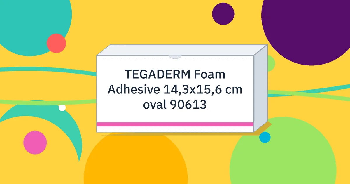 Symbolbild: Packung mit der Aufschrift TEGADERM Foam Adhesive 14,3x15,6 cm oval 90613 (PZN 07149248) – Verfügbarkeit und Bezug in Apotheken in Frankfurt am Main