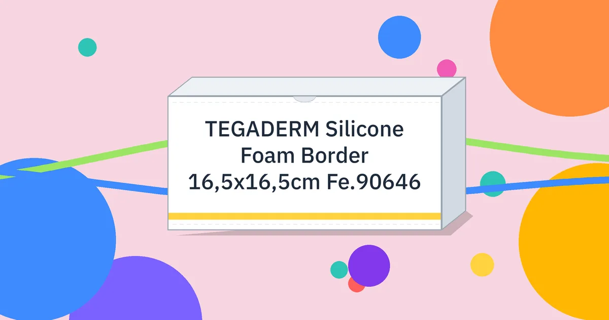 Symbolbild: Packung mit der Aufschrift TEGADERM Silicone Foam Border 16,5x16,5cm Fe.90646 (PZN 15658372) – Verfügbarkeit und Bezug in Apotheken in Frankfurt am Main