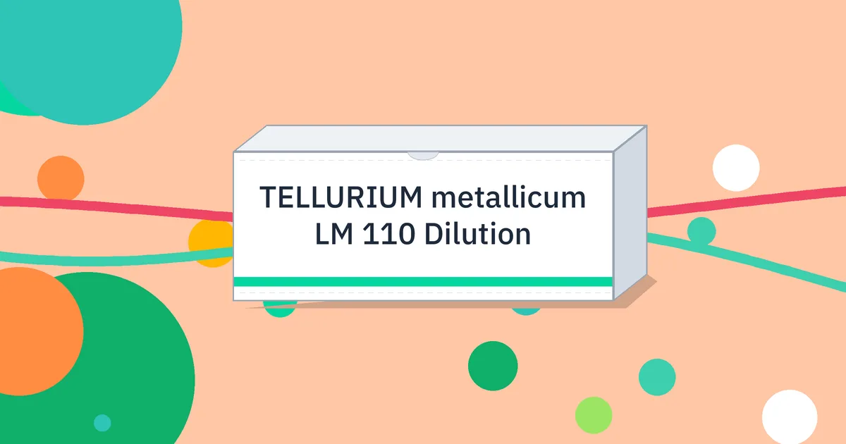 Symbolbild: Packung mit der Aufschrift TELLURIUM metallicum LM 110 Dilution (PZN 13215943) – Verfügbarkeit und Bezug in Apotheken in Frankfurt am Main