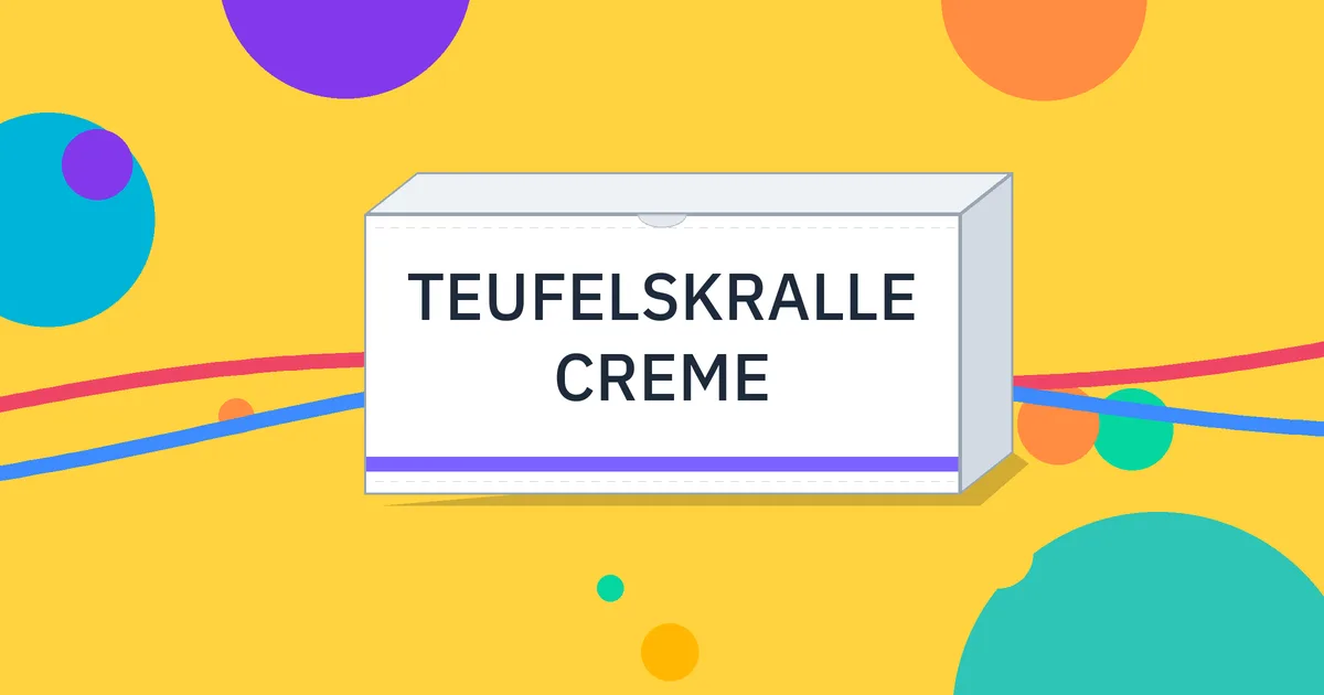 Symbolbild: Packung mit der Aufschrift TEUFELSKRALLE CREME (PZN 04709333) – Verfügbarkeit und Bezug in Apotheken in Frankfurt am Main