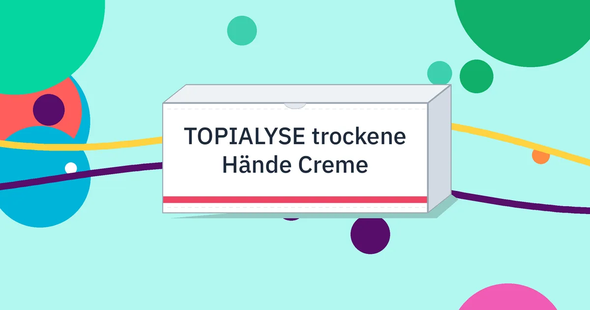 Symbolbild: Packung mit der Aufschrift TOPIALYSE trockene Hände Creme (PZN 20788645) – Verfügbarkeit und Bezug in Apotheken in Frankfurt am Main