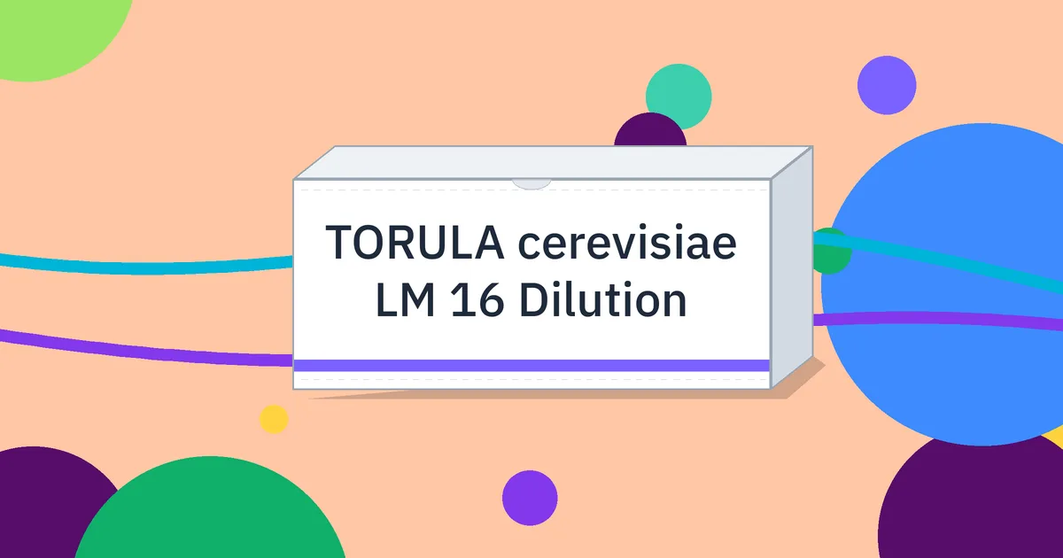 Symbolbild: Packung mit der Aufschrift TORULA cerevisiae LM 16 Dilution (PZN 13225781) – Verfügbarkeit und Bezug in Apotheken in Frankfurt am Main