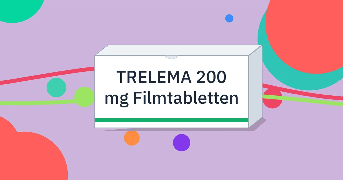 Symbolbild: Packung mit der Aufschrift TRELEMA 200 mg Filmtabletten (PZN 19835842) – Verfügbarkeit und Bezug in Apotheken in Frankfurt am Main