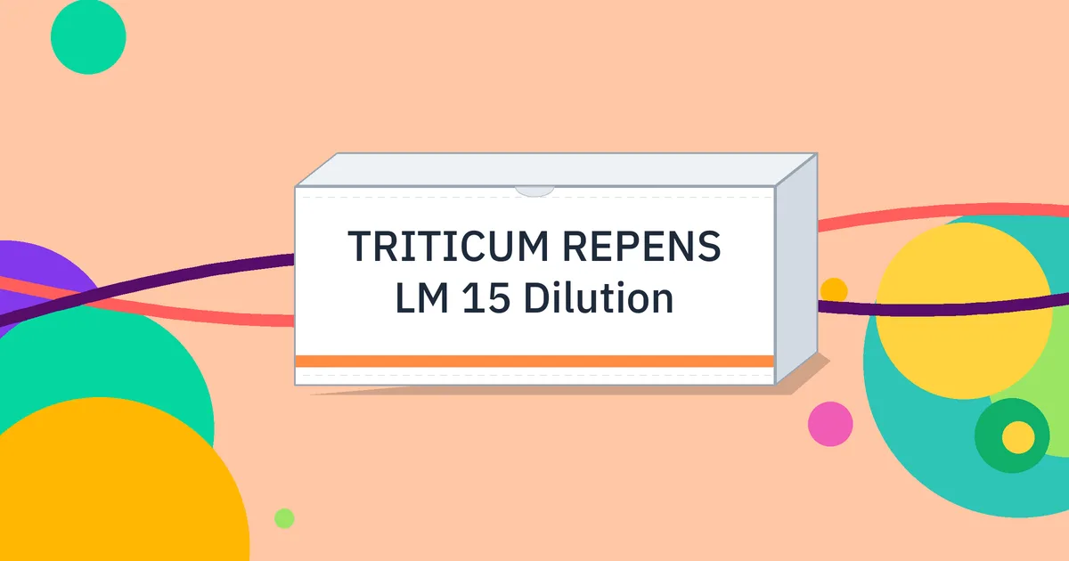 Symbolbild: Packung mit der Aufschrift TRITICUM REPENS LM 15 Dilution (PZN 13251643) – Verfügbarkeit und Bezug in Apotheken in Frankfurt am Main