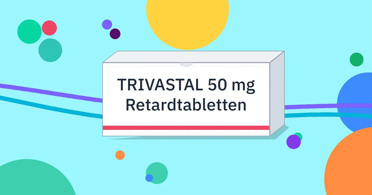 Symbolbild: Packung mit der Aufschrift TRIVASTAL 50 mg Retardtabletten (PZN 11027717) – Verfügbarkeit und Bezug in Apotheken in Frankfurt am Main