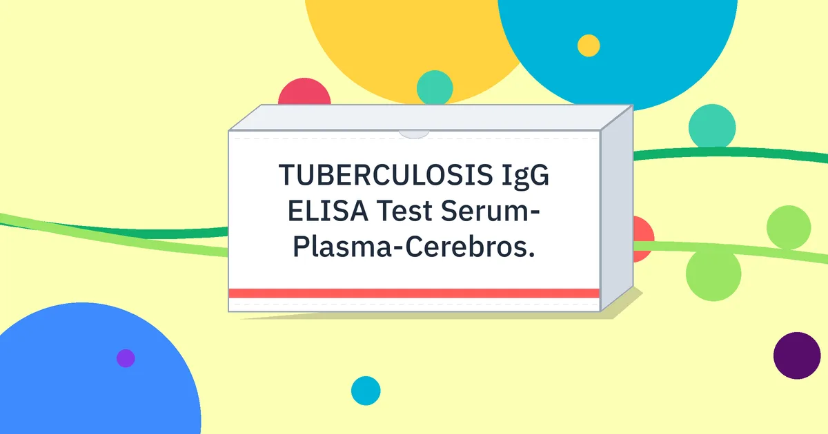 Symbolbild: Packung mit der Aufschrift TUBERCULOSIS IgG ELISA Test Serum-Plasma-Cerebros. (PZN 17613020) – Verfügbarkeit und Bezug in Apotheken in Frankfurt am Main