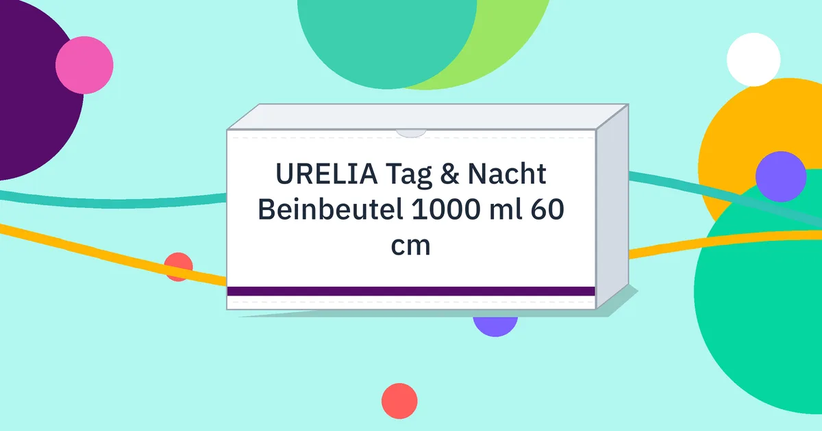 Symbolbild: Packung mit der Aufschrift URELIA Tag & Nacht Beinbeutel 1000 ml 60 cm (PZN 18438694) – Verfügbarkeit und Bezug in Apotheken in Frankfurt am Main