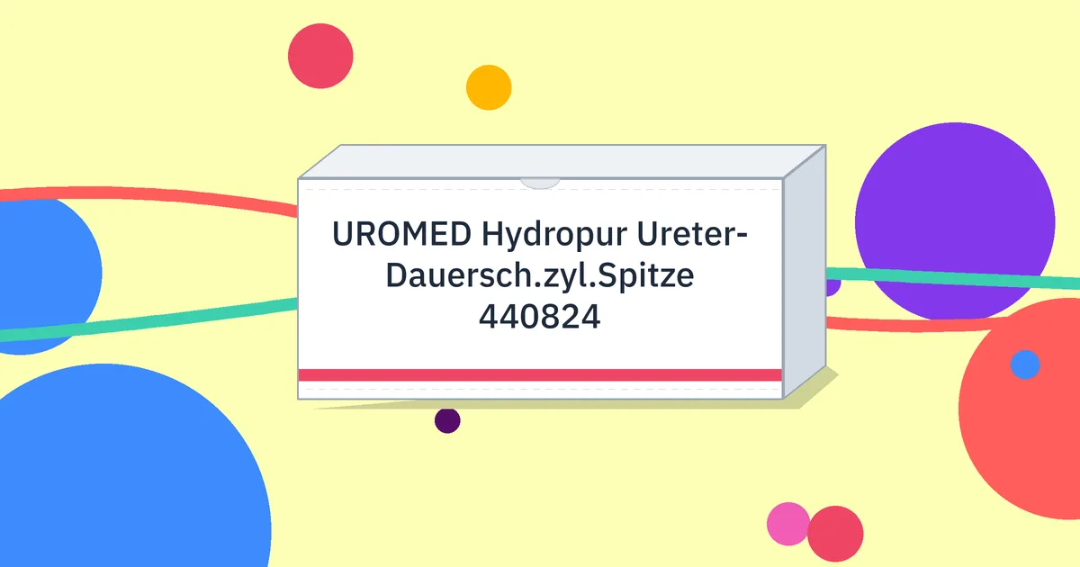 Symbolbild: Packung mit der Aufschrift UROMED Hydropur Ureter-Dauersch.zyl.Spitze 440824 (PZN 11371142) – Verfügbarkeit und Bezug in Apotheken in Frankfurt am Main