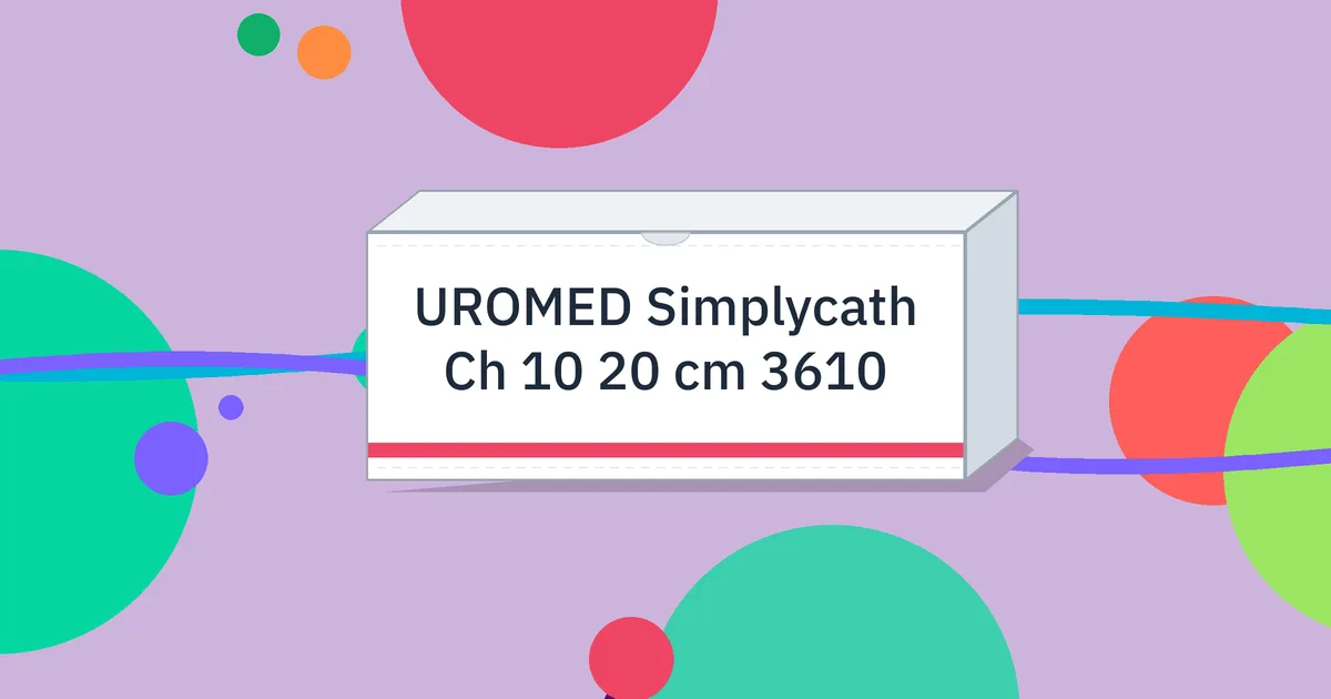Symbolbild: Packung mit der Aufschrift UROMED Simplycath Ch 10 20 cm 3610 (PZN 00230964) – Verfügbarkeit und Bezug in Apotheken in Frankfurt am Main