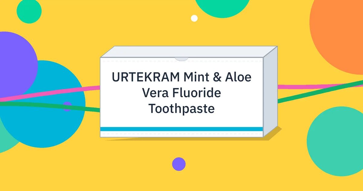 Symbolbild: Packung mit der Aufschrift URTEKRAM Mint & Aloe Vera Fluoride Toothpaste (PZN 18820436) – Verfügbarkeit und Bezug in Apotheken in Frankfurt am Main
