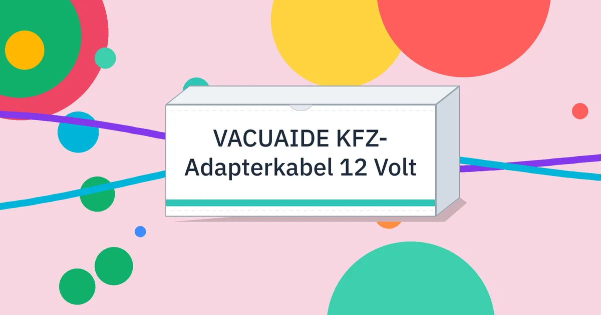 Symbolbild: Packung mit der Aufschrift VACUAIDE KFZ-Adapterkabel 12 Volt (PZN 10547780) – Verfügbarkeit und Bezug in Apotheken in Frankfurt am Main