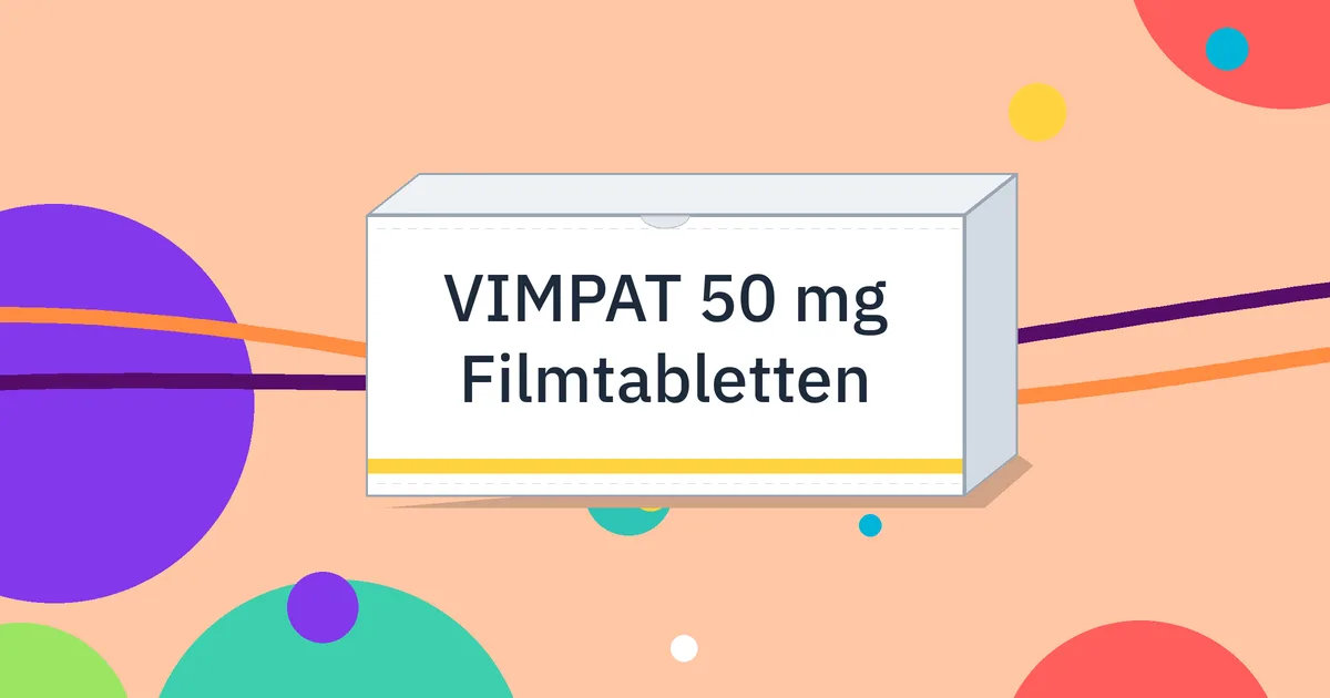 Symbolbild: Packung mit der Aufschrift VIMPAT 50 mg Filmtabletten (PZN 09778416) – Verfügbarkeit und Bezug in Apotheken in Frankfurt am Main