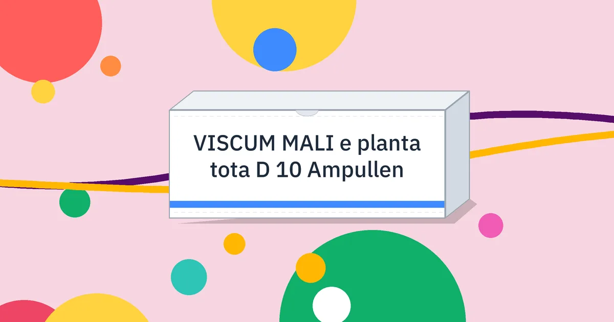 Symbolbild: Packung mit der Aufschrift VISCUM MALI e planta tota D 10 Ampullen (PZN 03358529) – Verfügbarkeit und Bezug in Apotheken in Frankfurt am Main