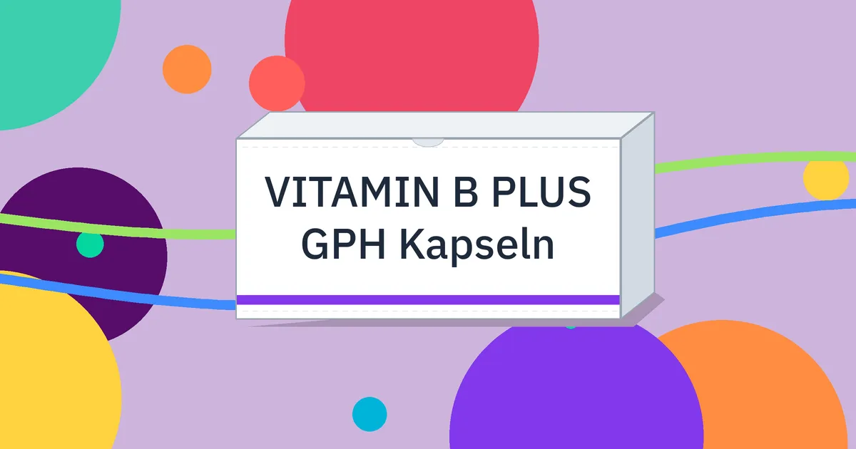 Symbolbild: Packung mit der Aufschrift VITAMIN B PLUS GPH Kapseln (PZN 12737450) – Verfügbarkeit und Bezug in Apotheken in Frankfurt am Main