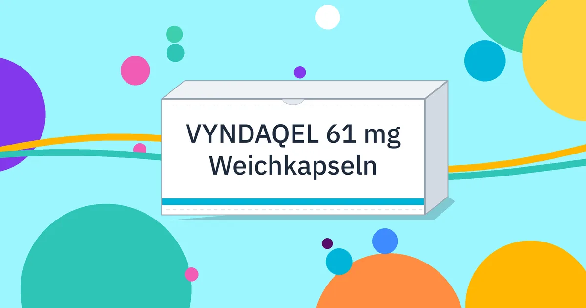Symbolbild: Packung mit der Aufschrift VYNDAQEL 61 mg Weichkapseln (PZN 16656978) – Verfügbarkeit und Bezug in Apotheken in Frankfurt am Main