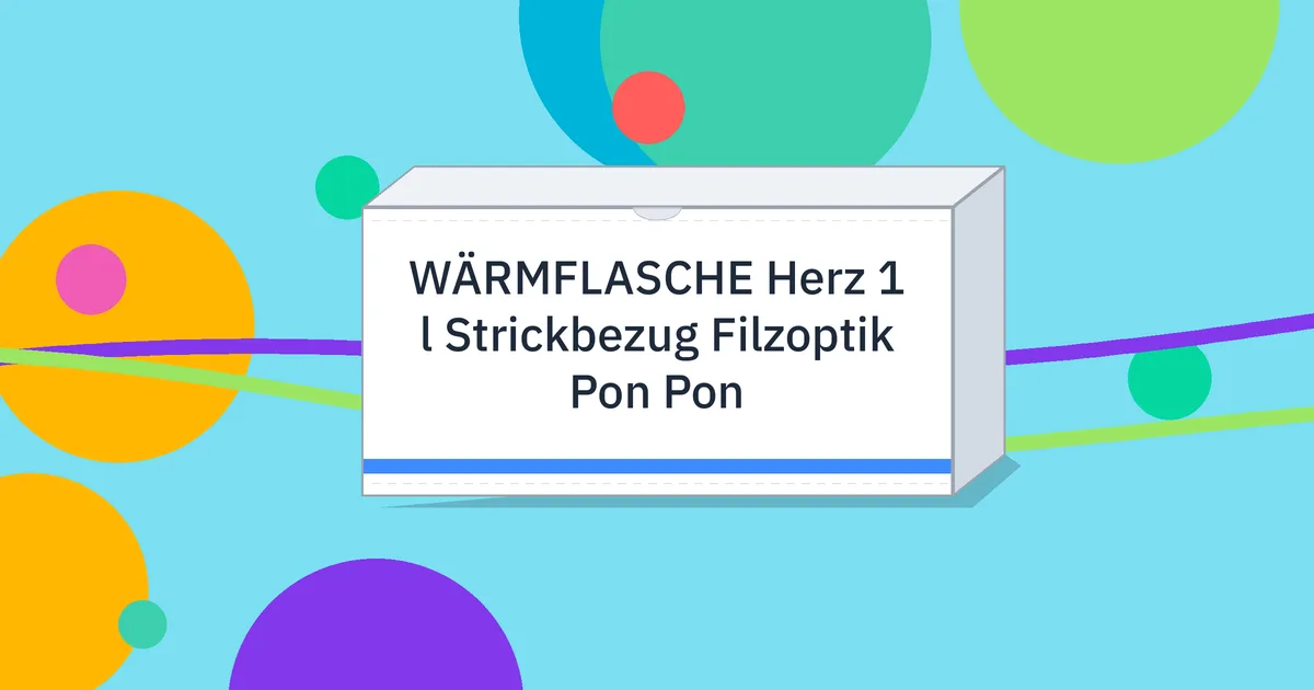 Symbolbild: Packung mit der Aufschrift WÄRMFLASCHE Herz 1 l Strickbezug Filzoptik Pon Pon (PZN 14403948) – Verfügbarkeit und Bezug in Apotheken in Frankfurt am Main
