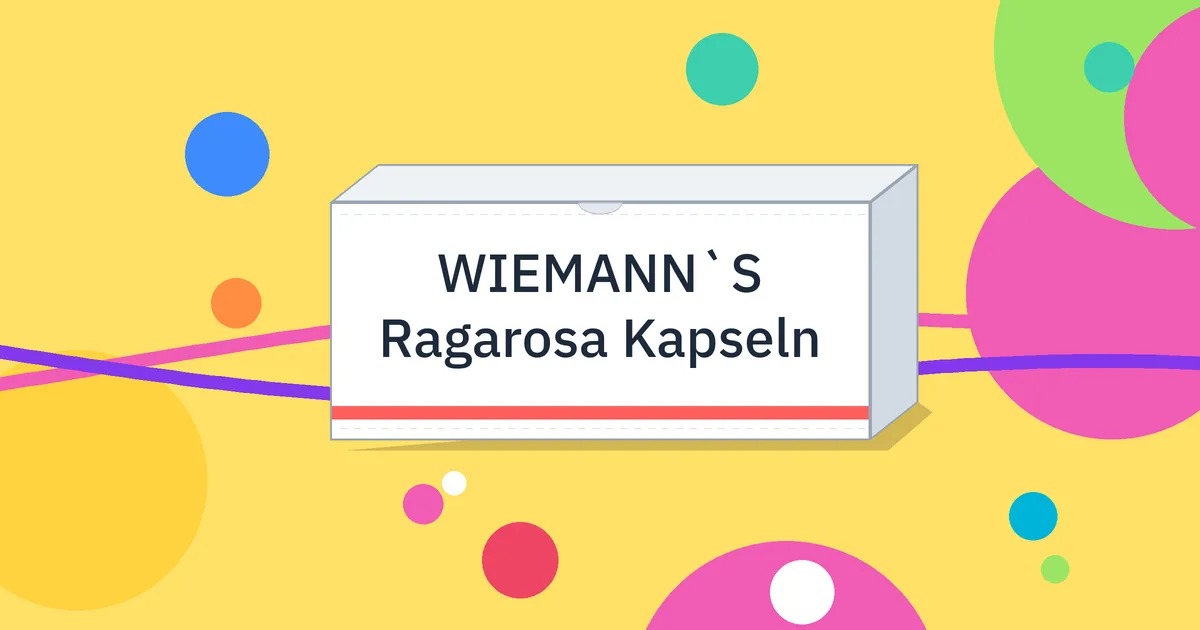Symbolbild: Packung mit der Aufschrift WIEMANN`S Ragarosa Kapseln (PZN 08573801) – Verfügbarkeit und Bezug in Apotheken in Frankfurt am Main