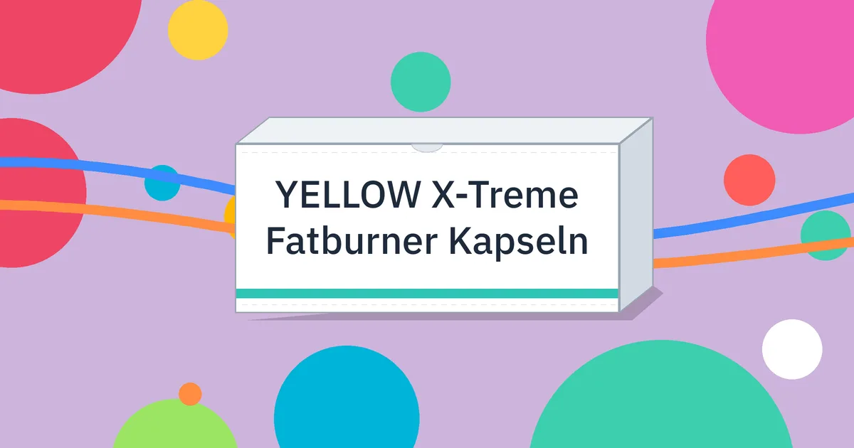 Symbolbild: Packung mit der Aufschrift YELLOW X-Treme Fatburner Kapseln (PZN 08927096) – Verfügbarkeit und Bezug in Apotheken in Frankfurt am Main