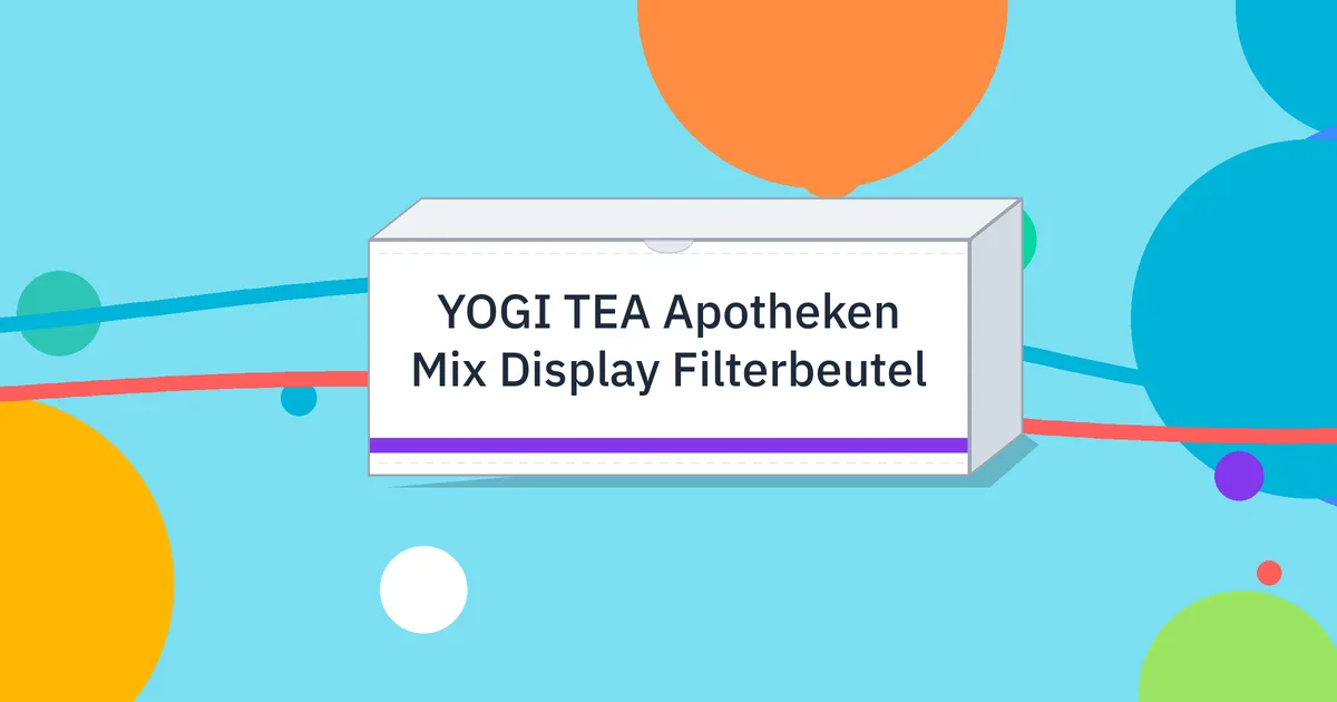 Symbolbild: Packung mit der Aufschrift YOGI TEA Apotheken Mix Display Filterbeutel (PZN 18470166) – Verfügbarkeit und Bezug in Apotheken in Frankfurt am Main