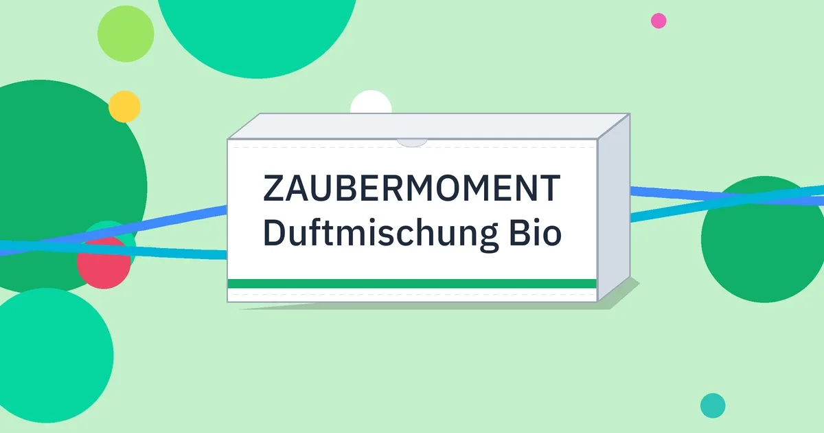 Symbolbild: Packung mit der Aufschrift ZAUBERMOMENT Duftmischung Bio (PZN 19181889) – Verfügbarkeit und Bezug in Apotheken in Frankfurt am Main