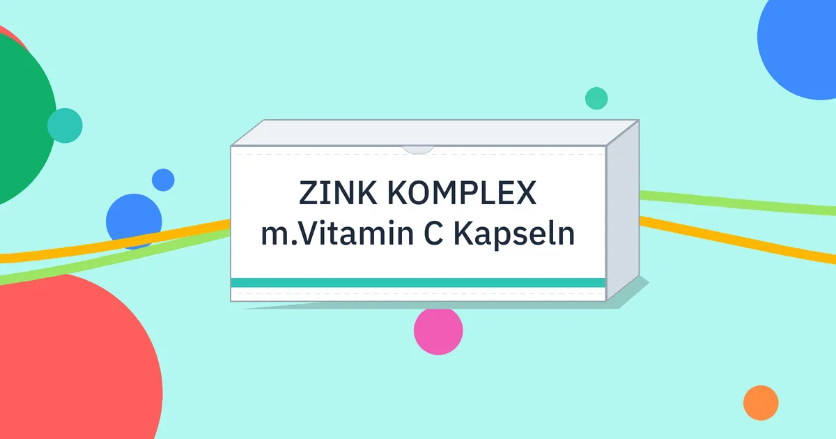 Symbolbild: Packung mit der Aufschrift ZINK KOMPLEX m.Vitamin C Kapseln (PZN 15656491) – Verfügbarkeit und Bezug in Apotheken in Frankfurt am Main