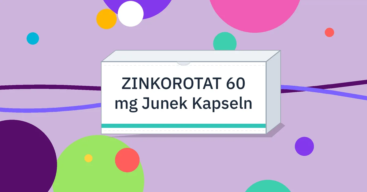 Symbolbild: Packung mit der Aufschrift ZINKOROTAT 60 mg Junek Kapseln (PZN 11072698) – Verfügbarkeit und Bezug in Apotheken in Frankfurt am Main