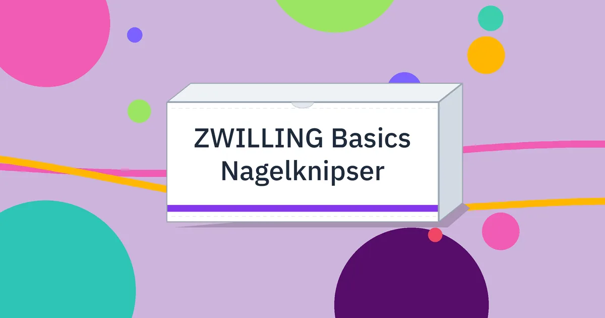 Symbolbild: Packung mit der Aufschrift ZWILLING Basics Nagelknipser (PZN 20084743) – Verfügbarkeit und Bezug in Apotheken in Frankfurt am Main