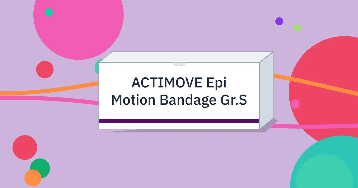 Symbolbild: Packung mit der Aufschrift ACTIMOVE Epi Motion Bandage Gr.S (PZN 17947703) – Verfügbarkeit und Bezug in Apotheken in Frankfurt am Main