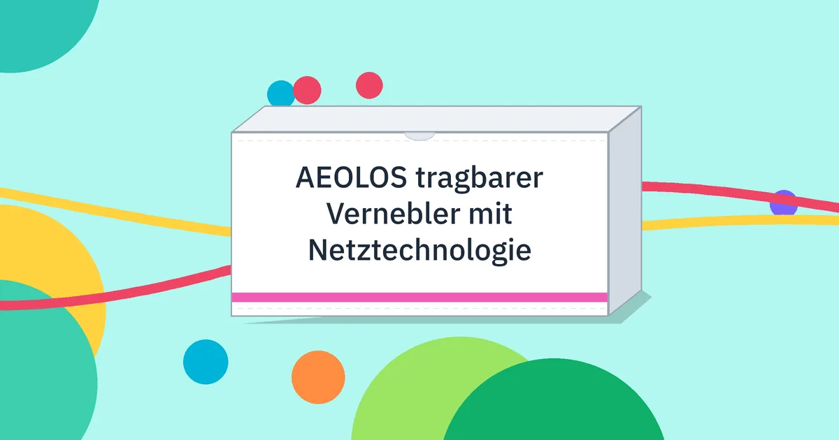 Symbolbild: Packung mit der Aufschrift AEOLOS tragbarer Vernebler mit Netztechnologie (PZN 19104535) – Verfügbarkeit und Bezug in Apotheken in Frankfurt am Main