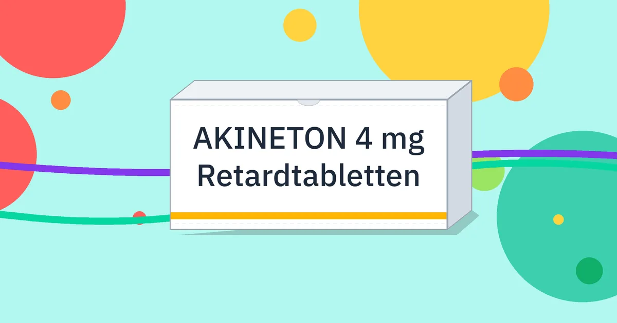 Symbolbild: Packung mit der Aufschrift AKINETON 4 mg Retardtabletten (PZN 07143501) – Verfügbarkeit und Bezug in Apotheken in Frankfurt am Main