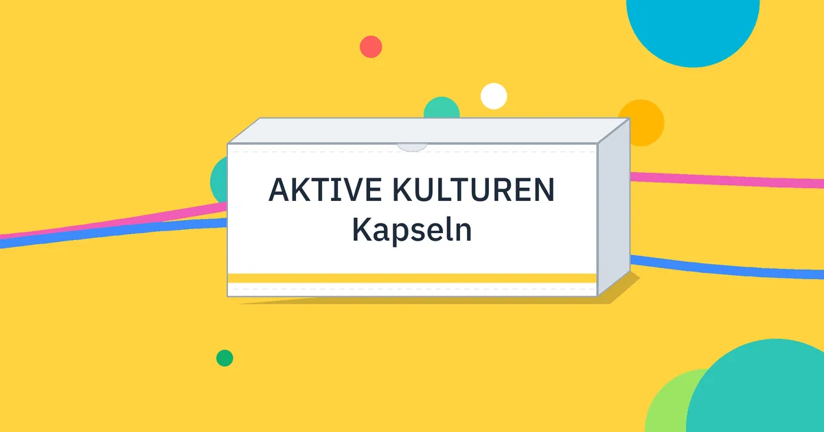 Symbolbild: Packung mit der Aufschrift AKTIVE KULTUREN Kapseln (PZN 13346875) – Verfügbarkeit und Bezug in Apotheken in Frankfurt am Main