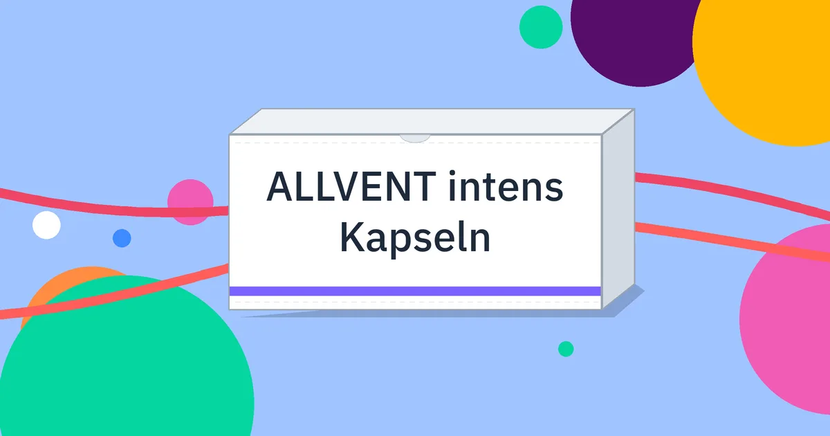 Symbolbild: Packung mit der Aufschrift ALLVENT intens Kapseln (PZN 14417212) – Verfügbarkeit und Bezug in Apotheken in Frankfurt am Main