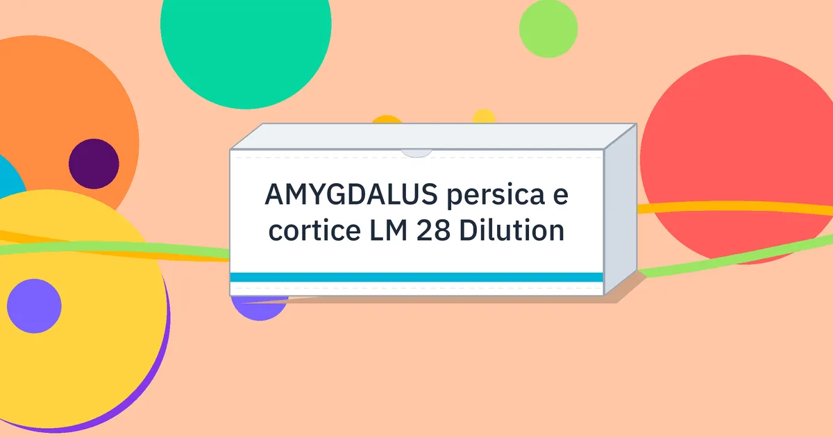Symbolbild: Packung mit der Aufschrift AMYGDALUS persica e cortice LM 28 Dilution (PZN 13326246) – Verfügbarkeit und Bezug in Apotheken in Frankfurt am Main