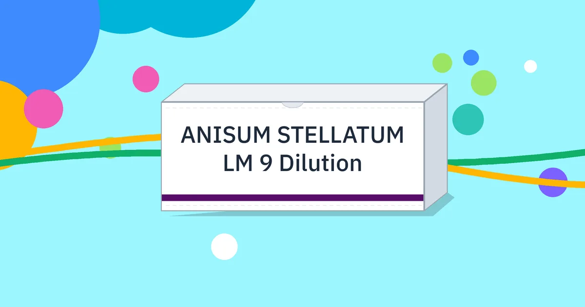 Symbolbild: Packung mit der Aufschrift ANISUM STELLATUM LM 9 Dilution (PZN 13369327) – Verfügbarkeit und Bezug in Apotheken in Frankfurt am Main