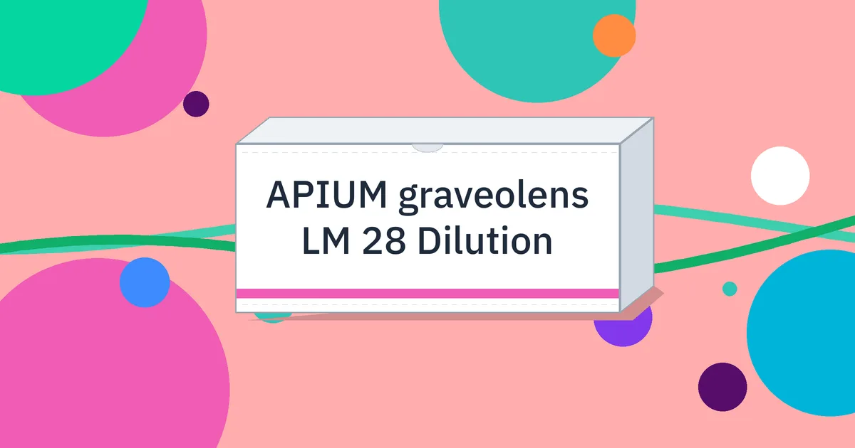 Symbolbild: Packung mit der Aufschrift APIUM graveolens LM 28 Dilution (PZN 13378645) – Verfügbarkeit und Bezug in Apotheken in Frankfurt am Main